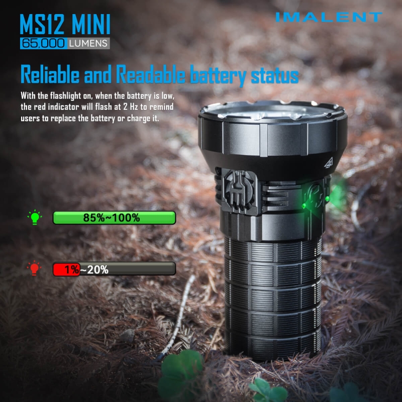 IMALENT MS12 MINI 65,000lumens Flood Flashlight - IMALENT LED Flashlight